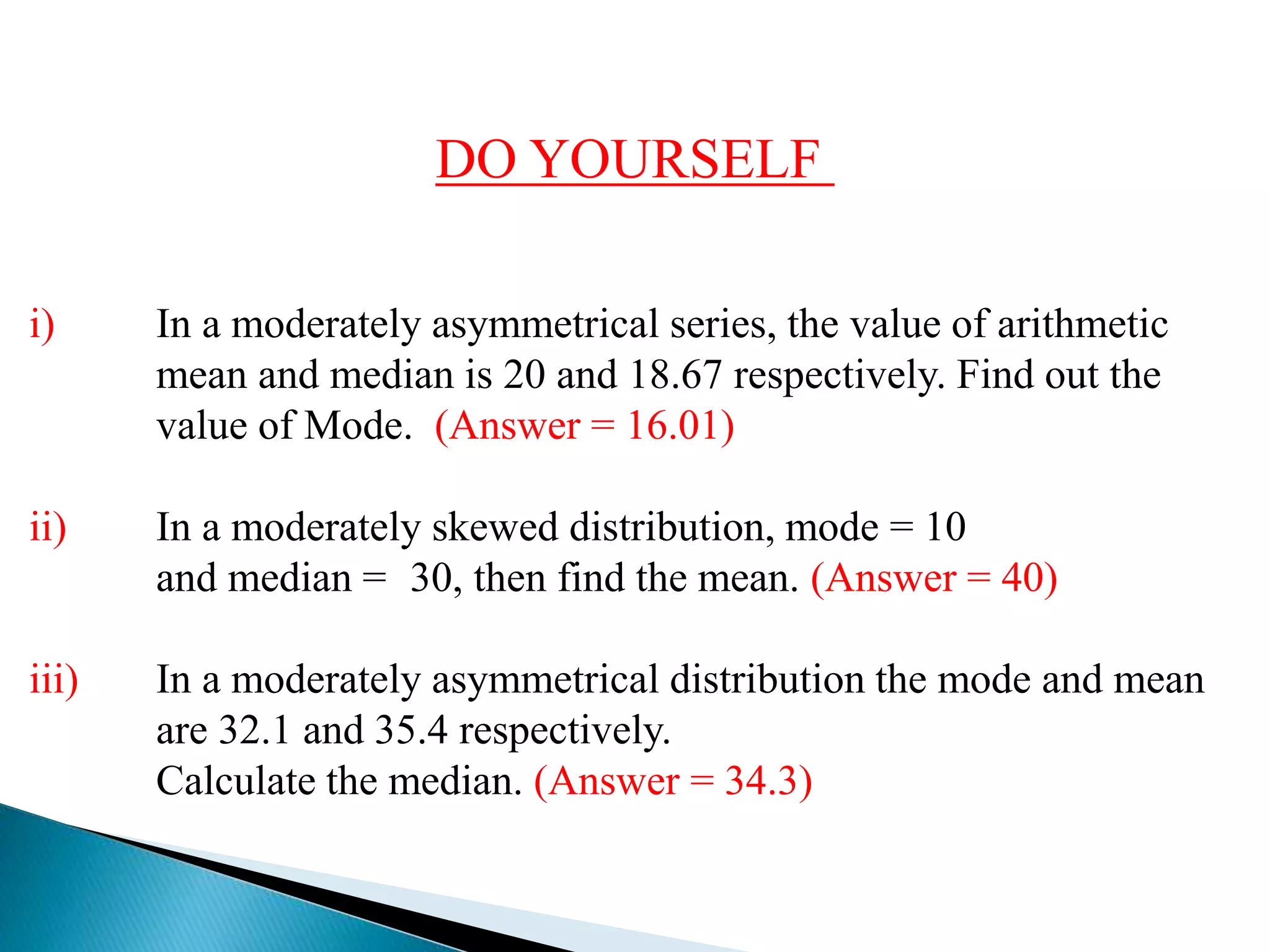 Empirical relation(mean, median and mode) | PPT Empirical relation(mean, median and mode) | PPT