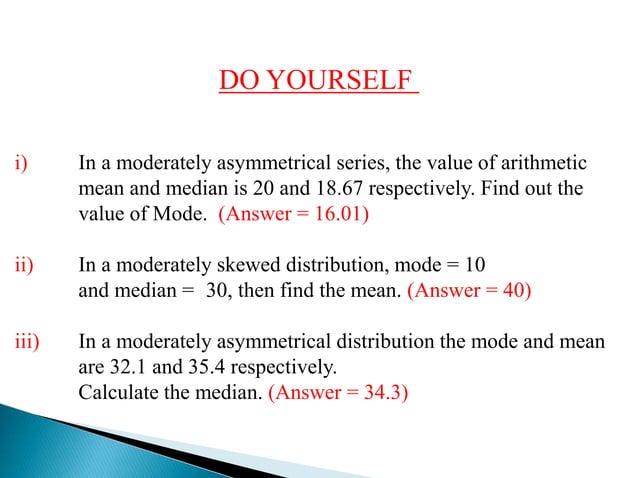 Empirical relation(mean, median and mode) | PPT Empirical relation(mean, median and mode) | PPT
