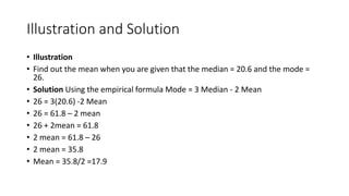 Empirical relationship between averages | PPTX
