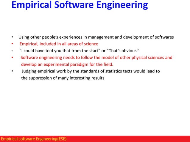 Empirical Software Engineering | PPT