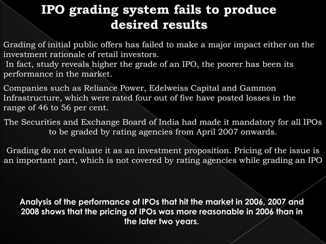 Critical Analysis of Reasons of IPO failure | PPT