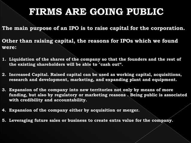 Critical Analysis of Reasons of IPO failure | PPT