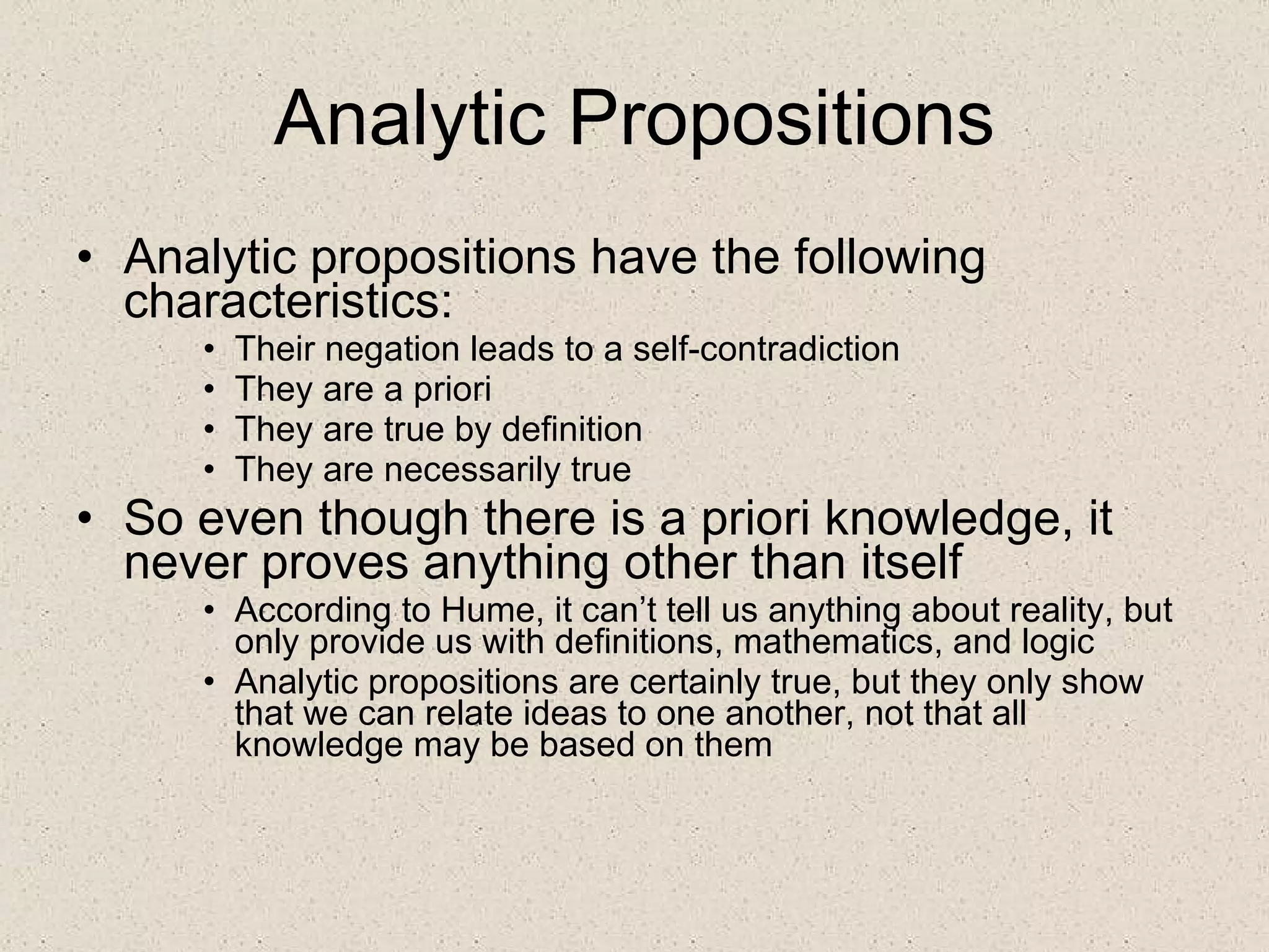 Empiricist epistemology – Hume & Kant | PPT