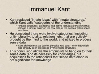 Empiricist epistemology – Hume & Kant | PPT