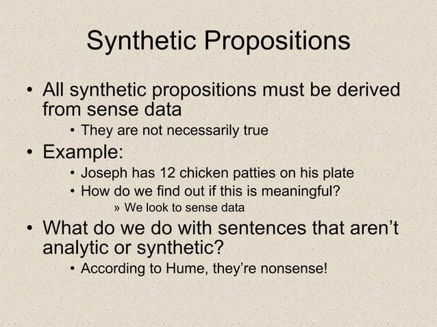 Empiricist epistemology – Hume & Kant | PPT