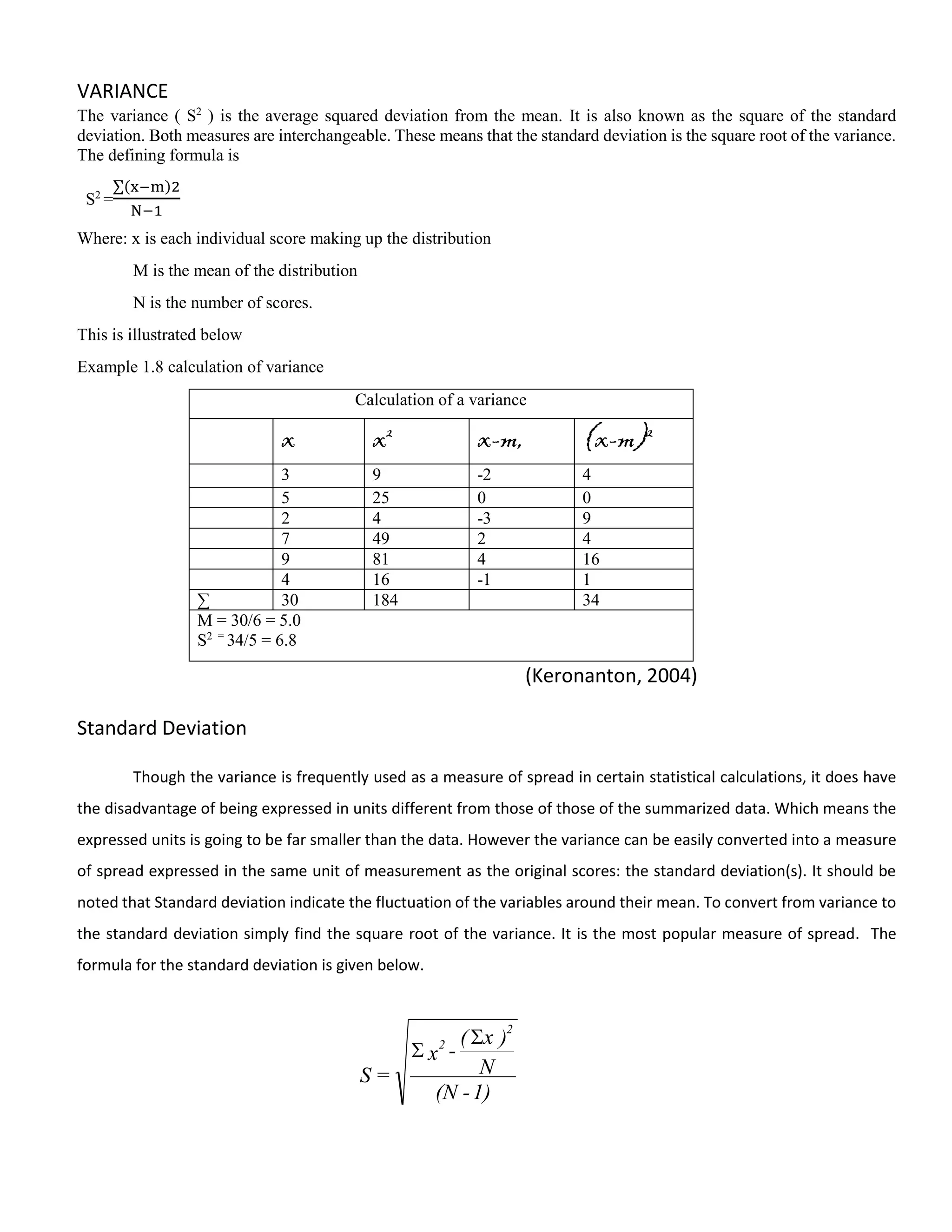 Empirics of standard deviation | PDF