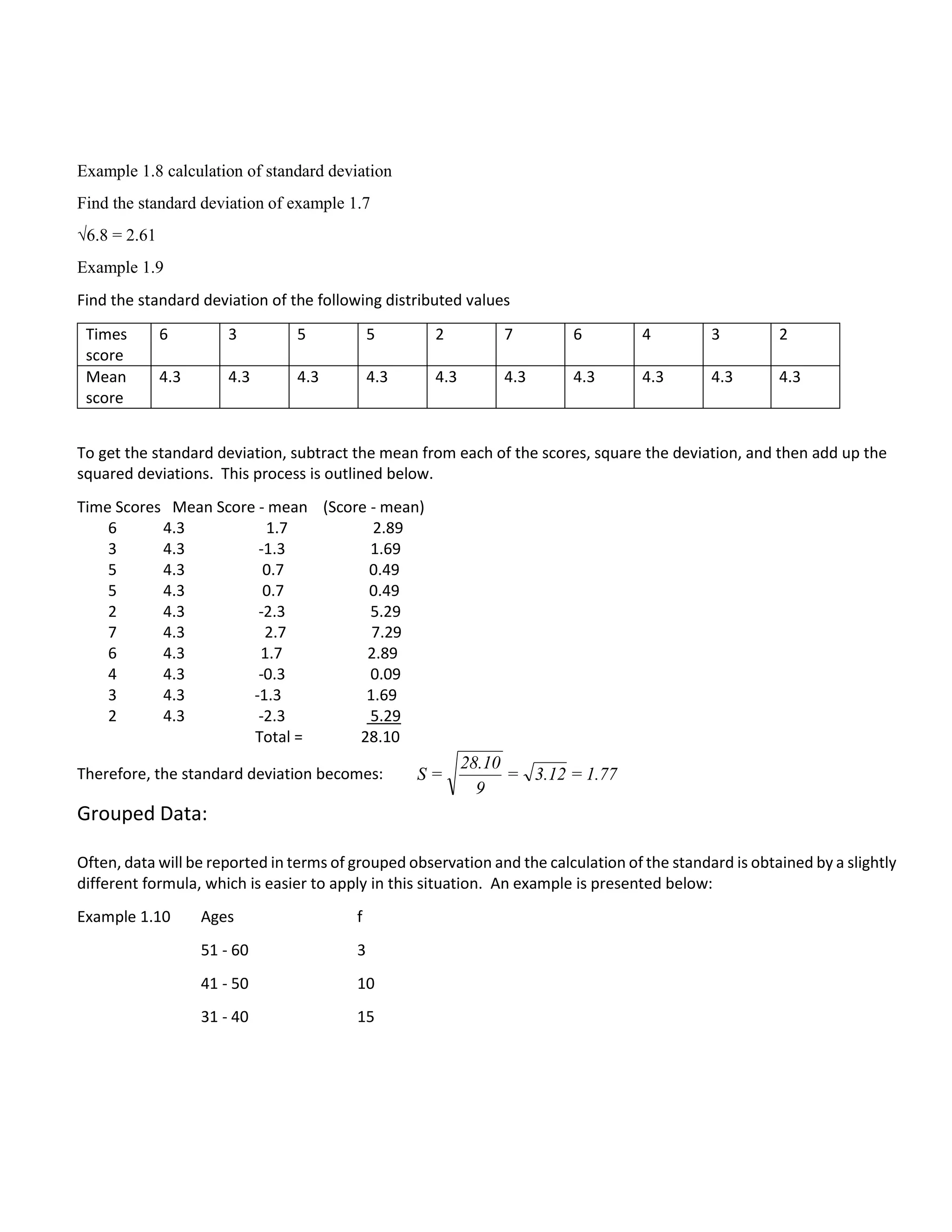 Empirics of standard deviation | PDF
