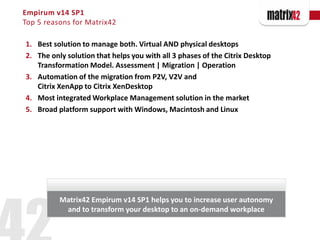 What's new in Matrix42 Empirum 14.1 | PPT