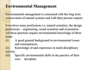 Environmental management and protections | PPT