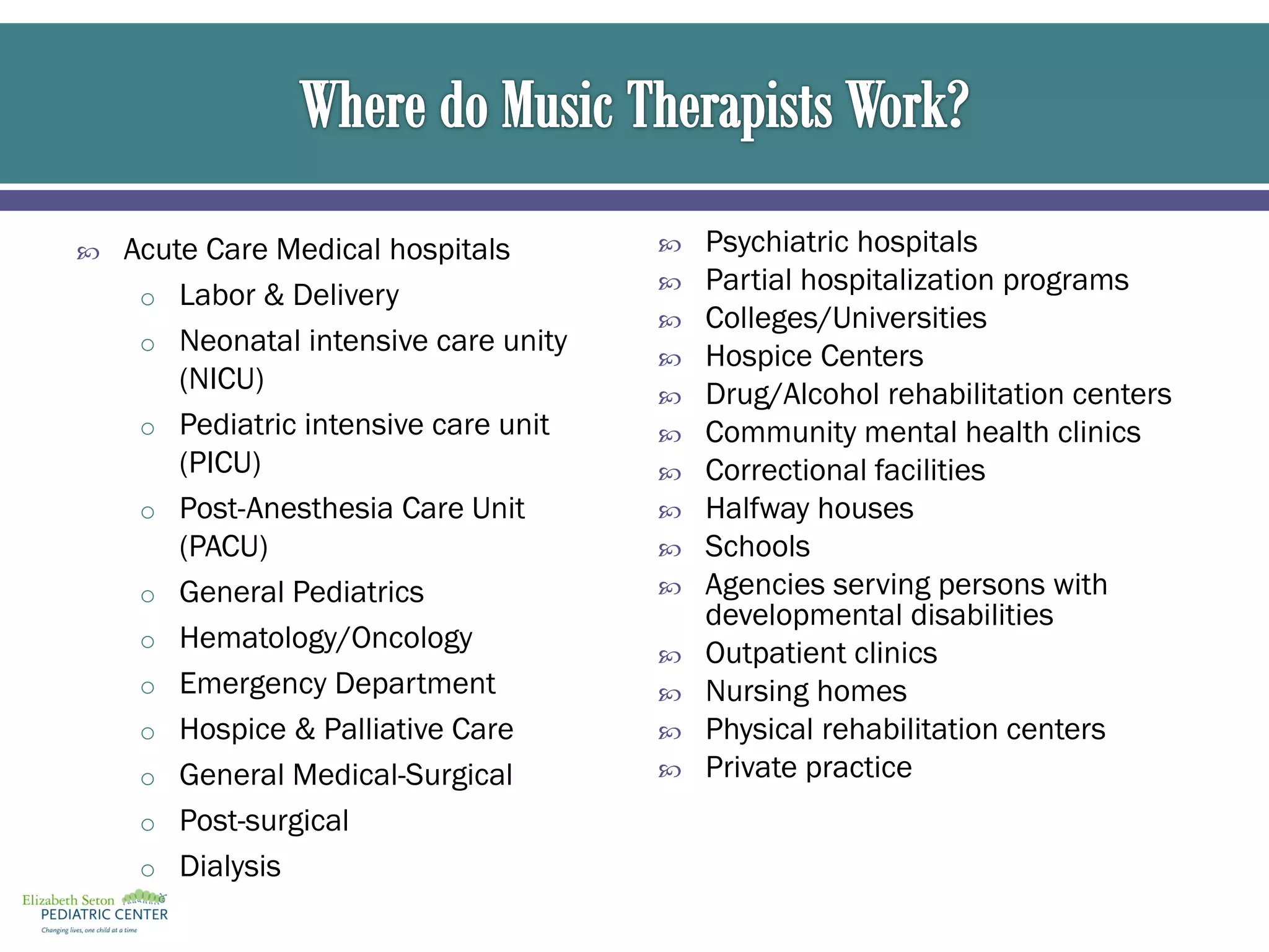 The Creative Use of Music Therapy for the Pediatric Long-Term Brain ...