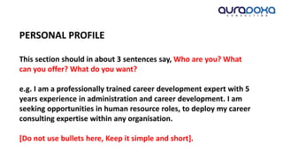 Professional CV Writing Techniques | PPT