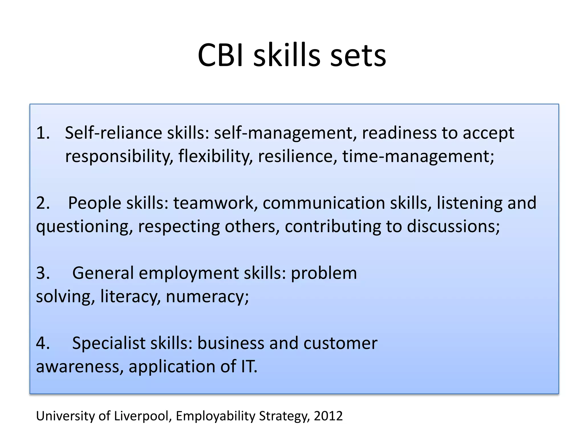 Employability in the curriculum | PPTX