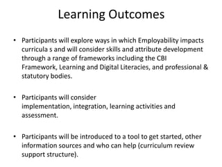 Employability in the curriculum | PPTX