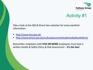 Employability & Personal Development - Introduction to Health & Safety ...