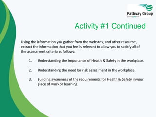 Employability & Personal Development - Introduction to Health & Safety ...