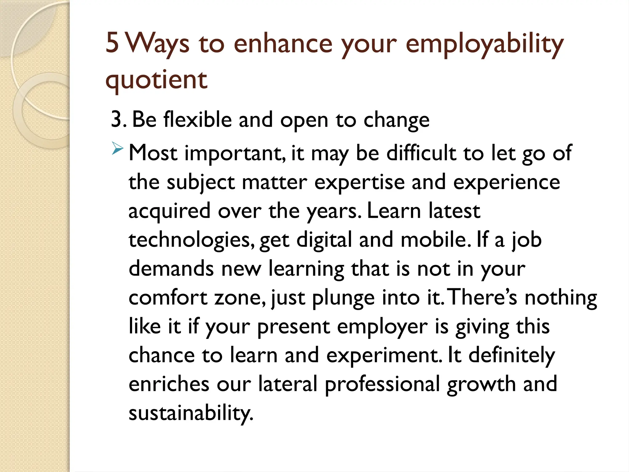 EMPLOYABILITY QUOTIENT. career development activities pptx | PPTX