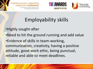 Employability & skills for the business world | PPT | Undergraduate ...