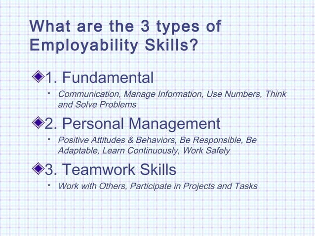 Employability skills powerpoint | PPT