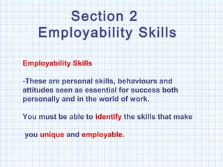Employability skills powerpoint | PPT