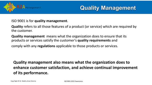 ISO 9001:2015 Awareness | PPTX