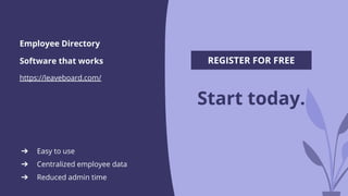 Employee Directory Software | PDF