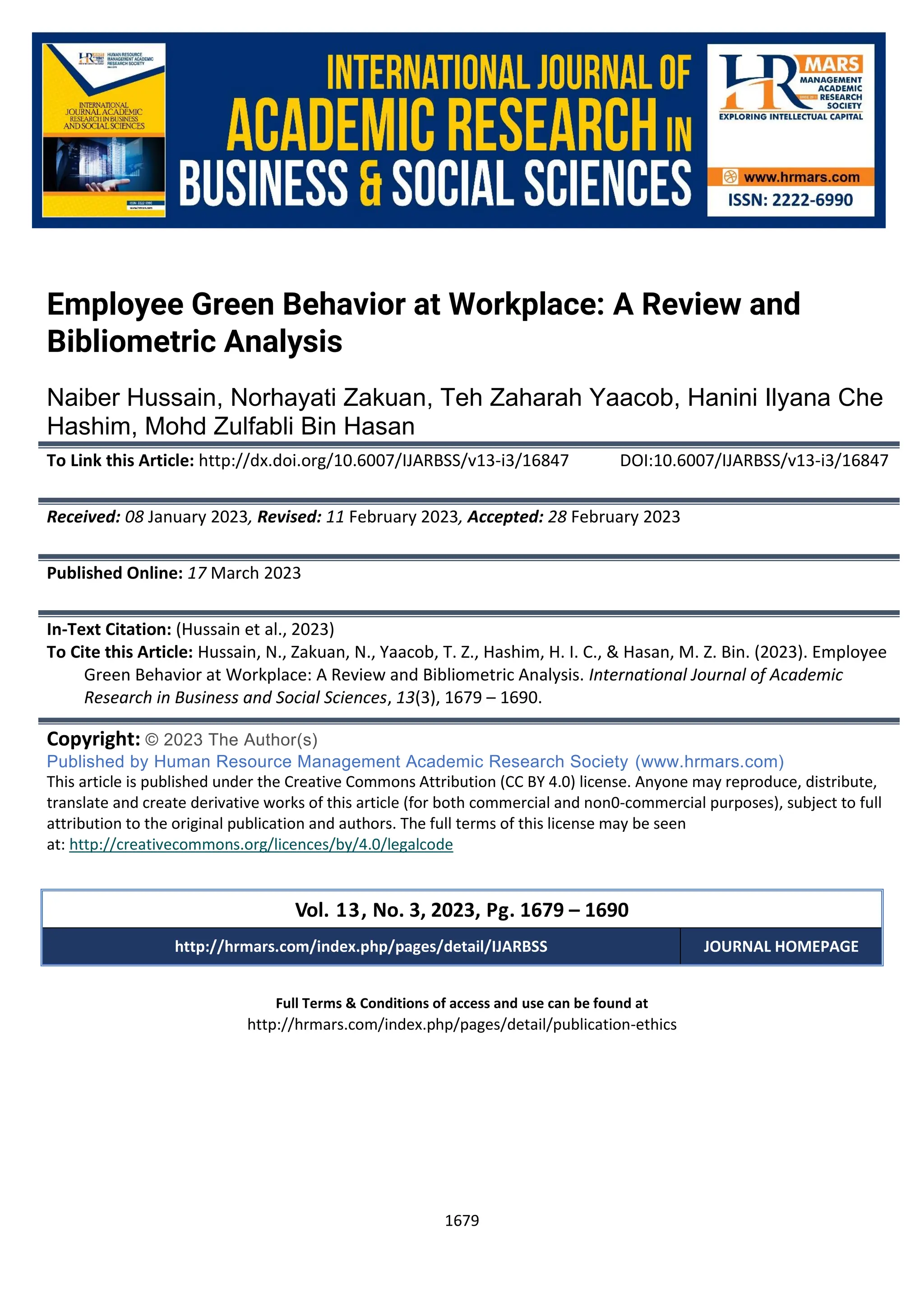 employee-green-behavior-at-workplace-a-review-and-bibliometric ...