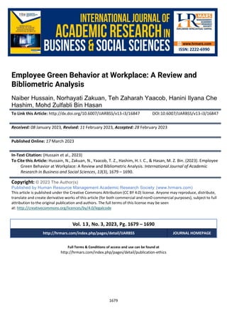 employee-green-behavior-at-workplace-a-review-and-bibliometric ...