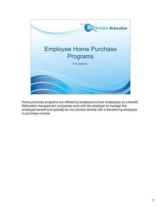 Employee Home Purchase Programs | PPT