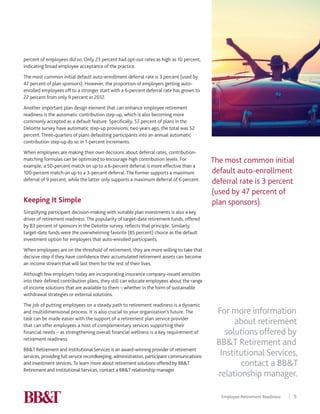 Employee Retirement Readiness | PDF