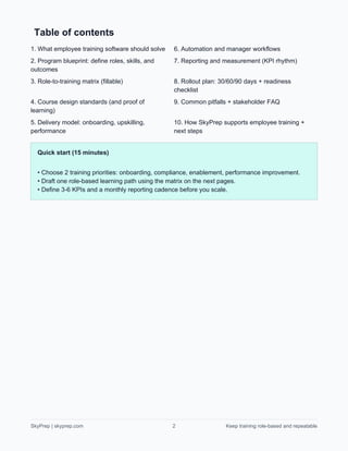 SkyPrep LMS: Online Training at Scale (Features, Workflows & Outcomes ...
