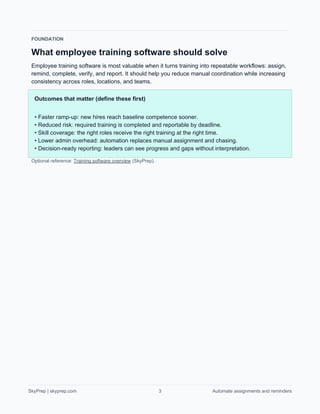 SkyPrep LMS: Online Training at Scale (Features, Workflows & Outcomes ...