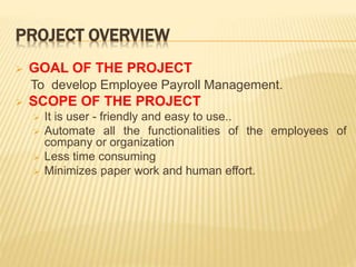 Employee Payroll Management system | PPTX