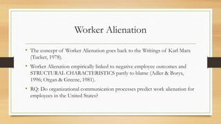 Employee alienation ppt | PPT