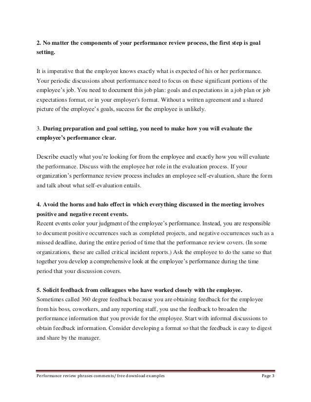 Employee Annual Review Phrases Employee Annual Review Phrases
