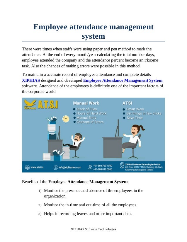 Employee attendance management system