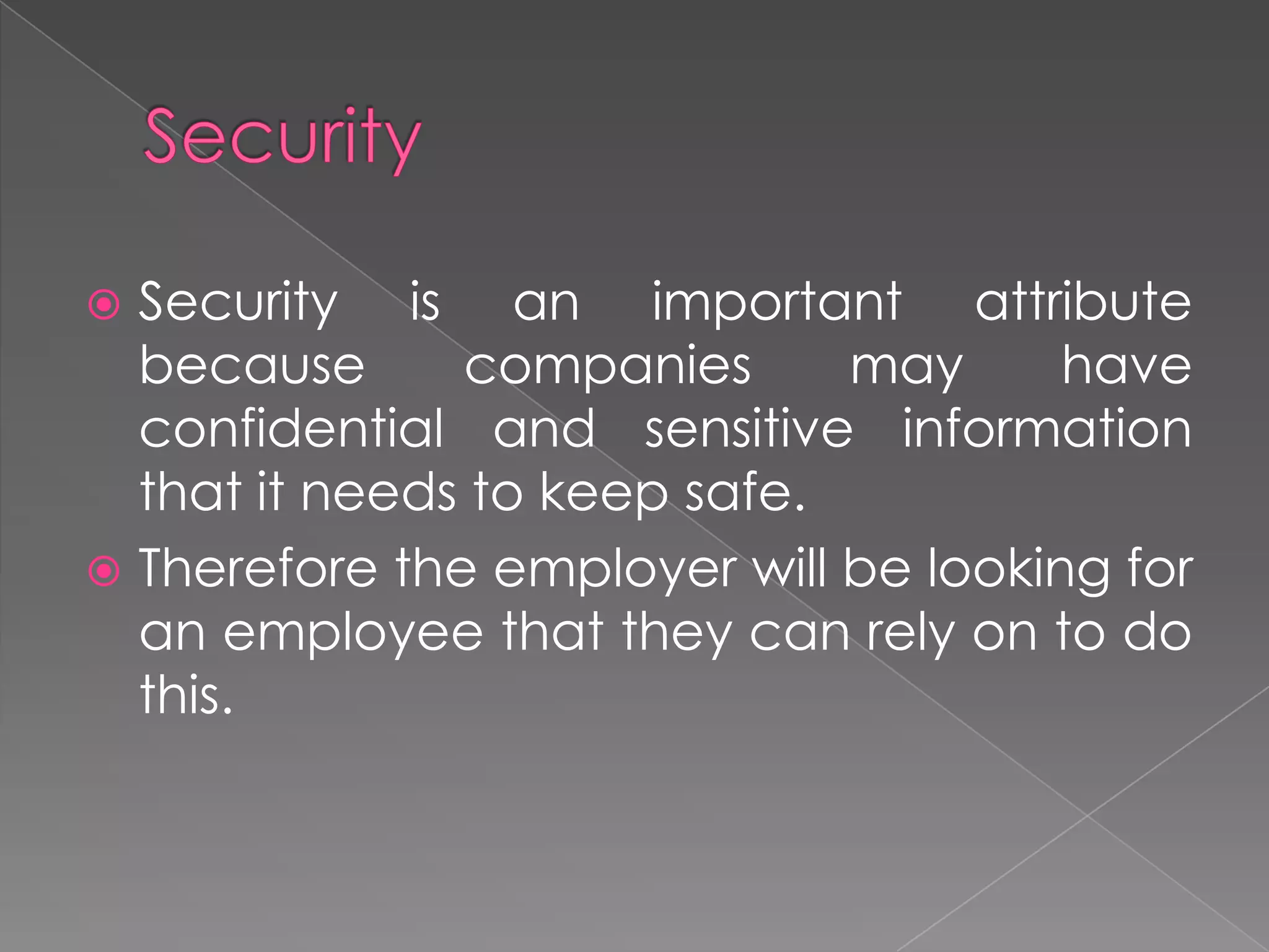 Employee Attributes Task 1 | PPTX