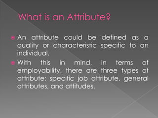 Employee Attributes Task 1 | PPTX
