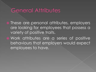 Employee Attributes Task 1 | PPTX