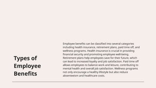 Employee Benefits and enhancing job satisfaction | PPTX