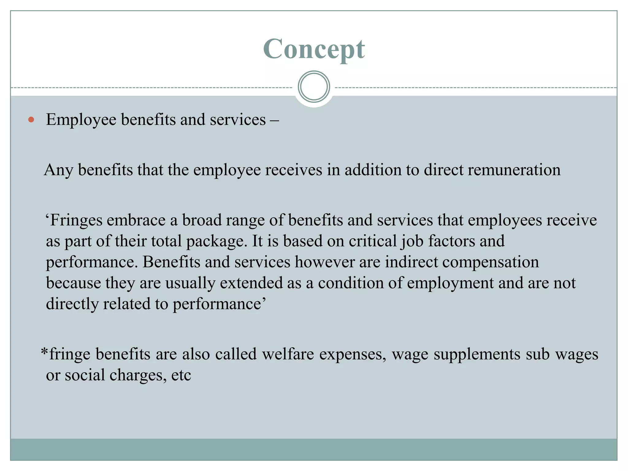 Employee benefits and services | PPTX