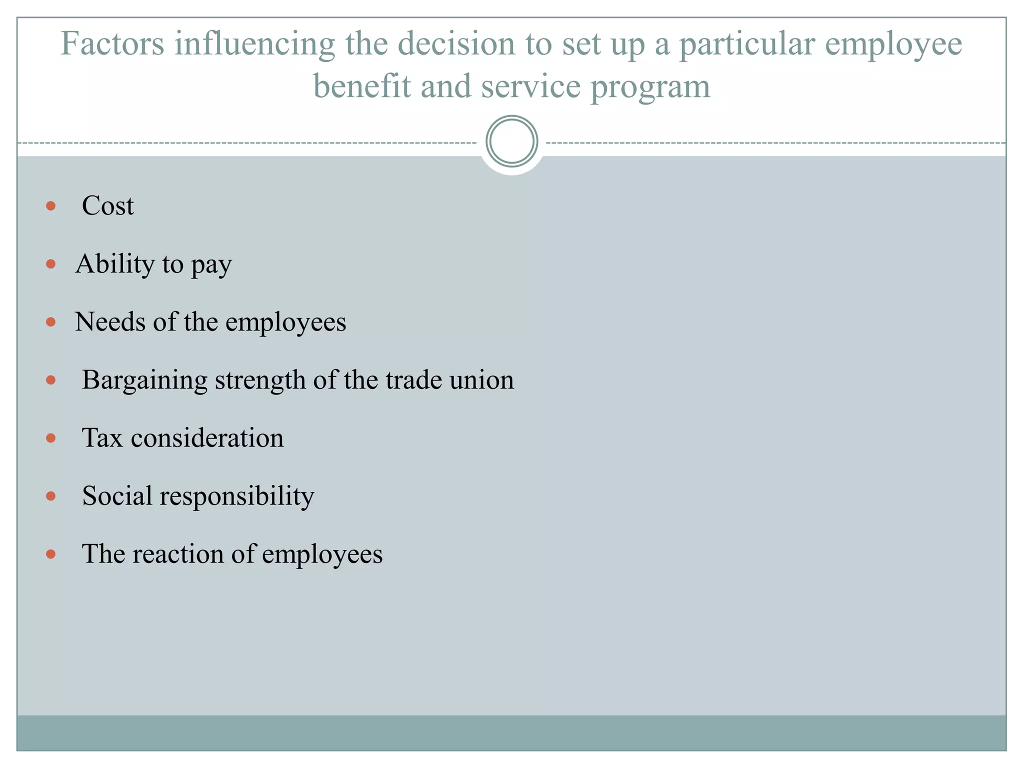 Employee benefits and services | PPTX