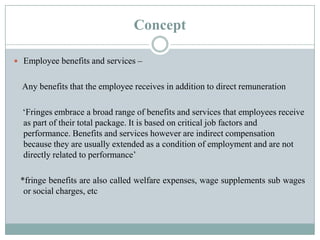 Employee benefits and services | PPTX