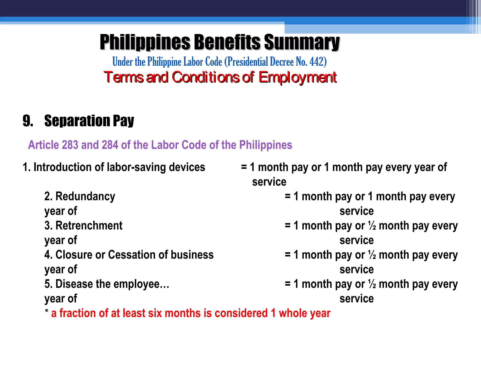 Employee benefits and services (Philippines) | PPT