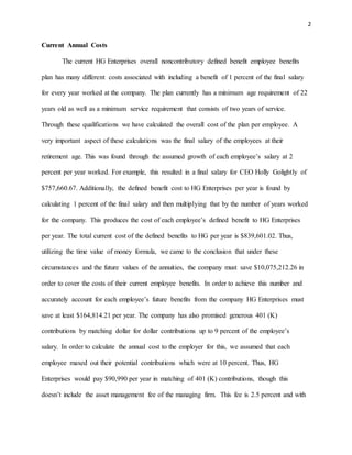 Employee Benefits Consulting Project | PDF