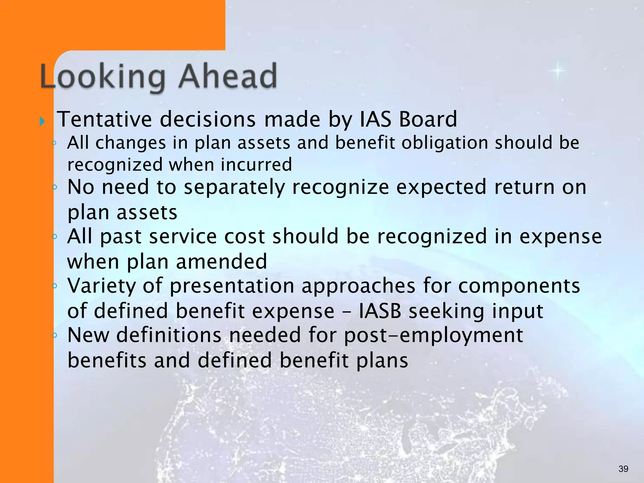 Employee benefits ias 19 | PPSX