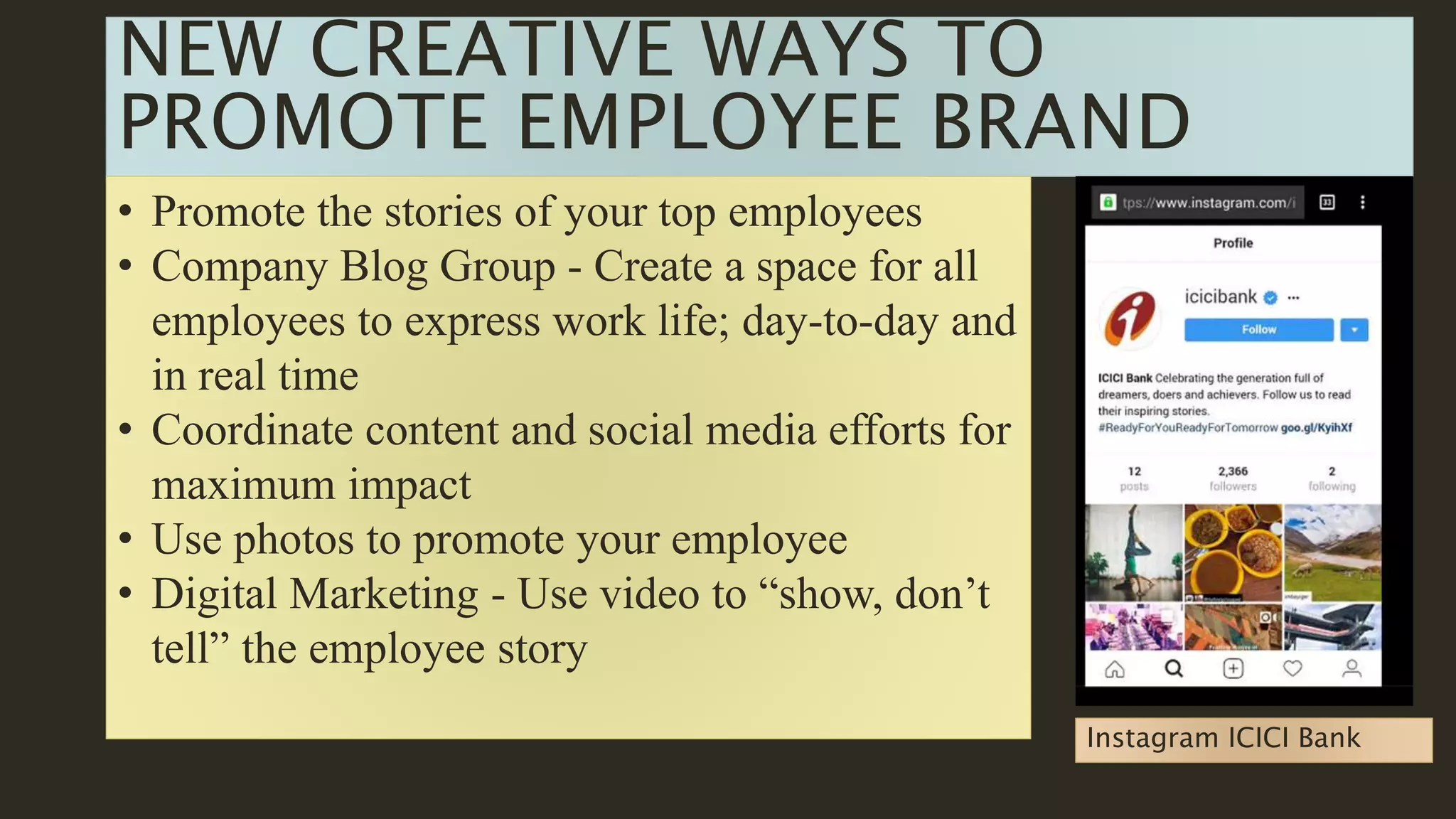 Employee brandding icici bank | PPTX