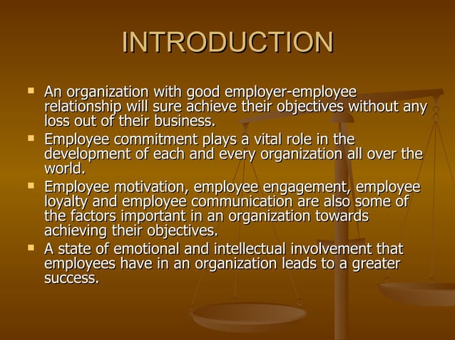 Employee commitment | PPT | Human Resources | Business