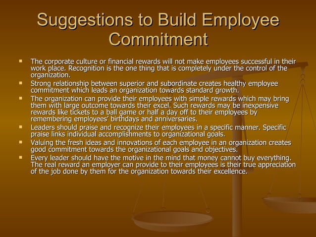 Employee commitment | PPT | Human Resources | Business