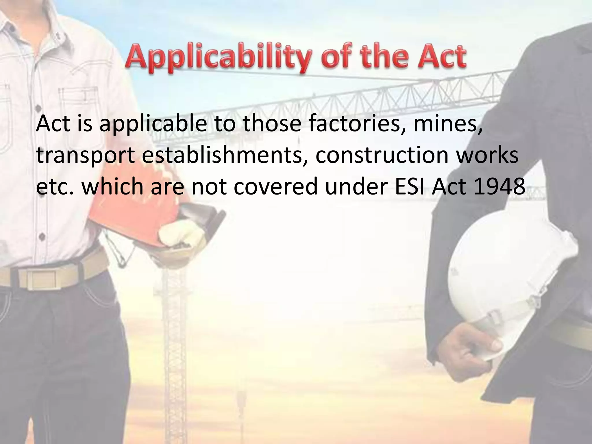 Employee compensation act 1923 | PPTX