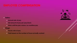 Employee compensation and benefits | PPTX